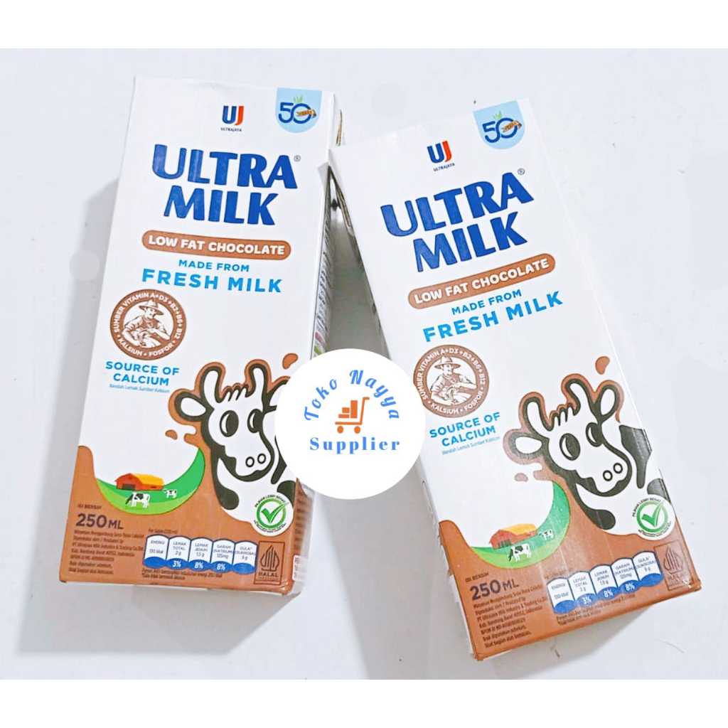 Jual Susu ULTRA MILK Low Fat Cokelat 250 ml | Susu UHT Low Fat Cokelat | Shopee Indonesia