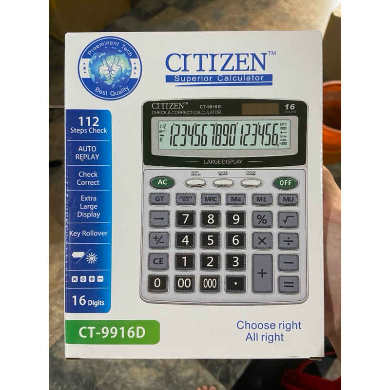 Jual KALKULATOR CITIZEN CT-9916D/ 16 DIGIT | Shopee Indonesia