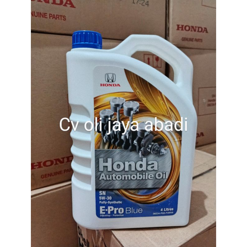 Jual Oli Honda Epro Blue SAE 5w/30 API SN Galon 4liter ORIGINAL HONDA ...