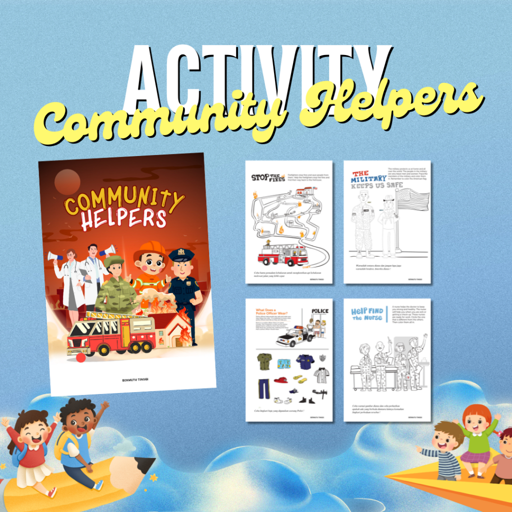 Jual Buku Aktivitas Worksheet untuk Anak Seri Profesi Community Helpers ...