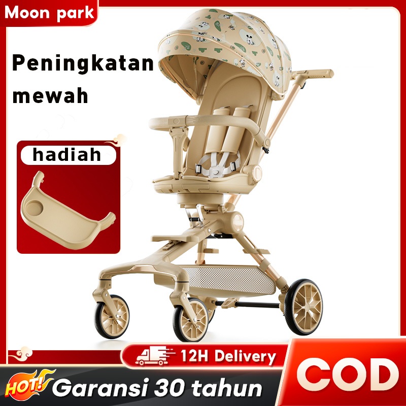 Jual BEIGE stroller baby Kereta Dorong Bayi 2 Arah Stroller Duduk ...