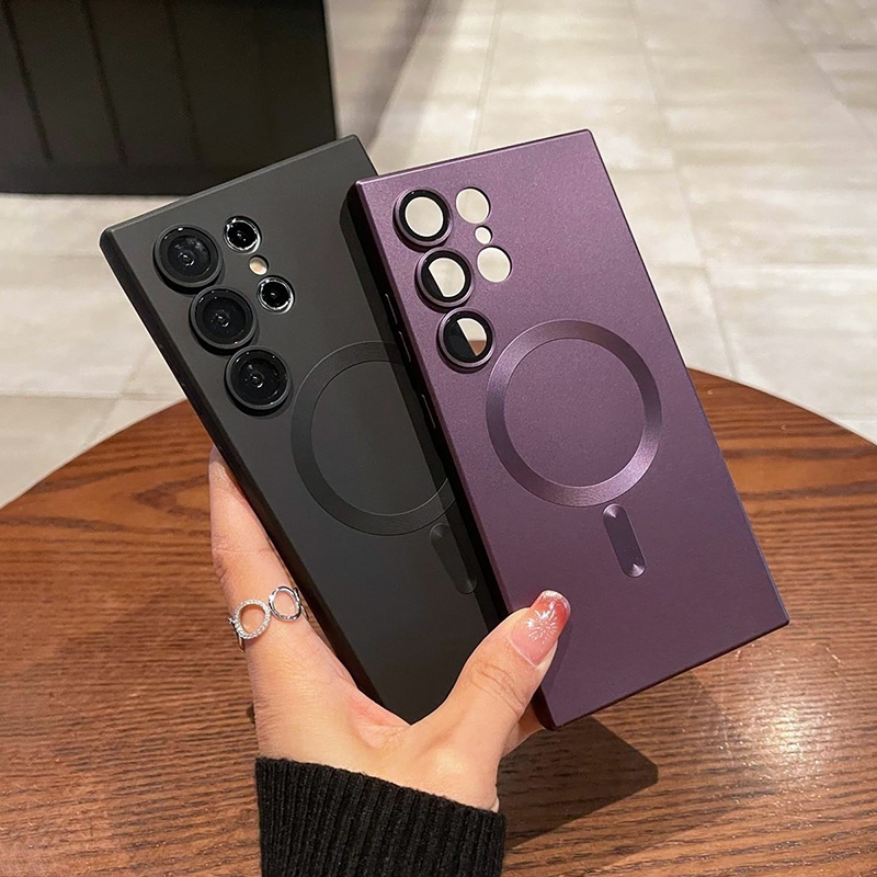 Jual CrashStar Magnetic Matte Silicone Soft Phone Case For Samsung Galaxy S25 Ultra S24 S23 FE ...