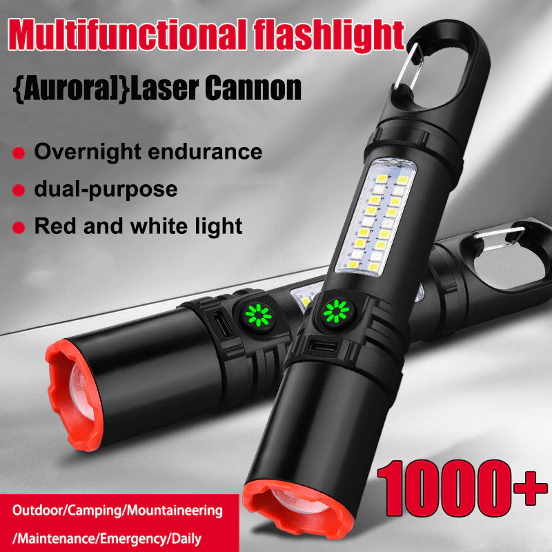 Jual Senter Led Rechargeable Senter LED Super Terang Zoom In Out 3 Mode ...