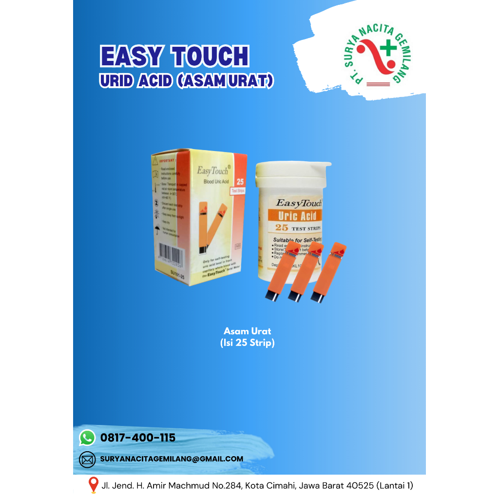 Jual Easy Touch Uric Acid 25 Strip | Shopee Indonesia