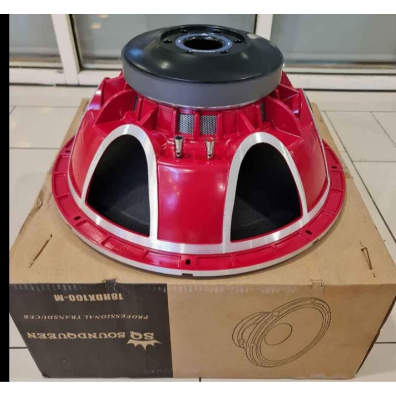 Jual speaker subwoofer soundqueen 18inch 18HDX100-merah/coil 4"/1400 ...