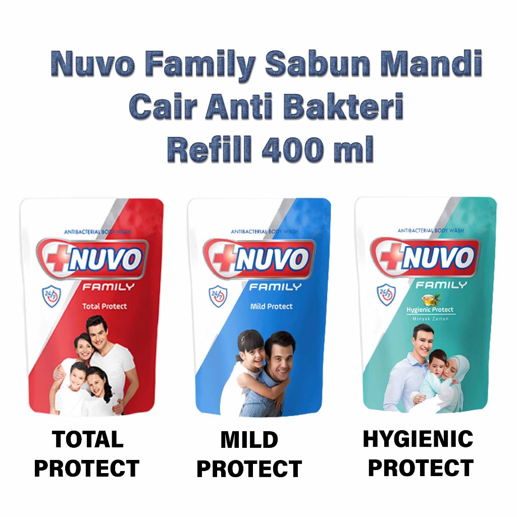 Jual Nuvo Family Sabun Mandi Cair Anti Bakteri Refill 400 ml | Shopee ...