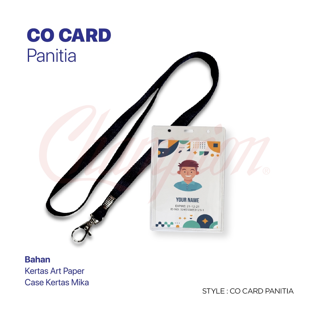 Jual Name tag/Co card Event ID Card Mika Panitia B3/B4 + Tali Free ...