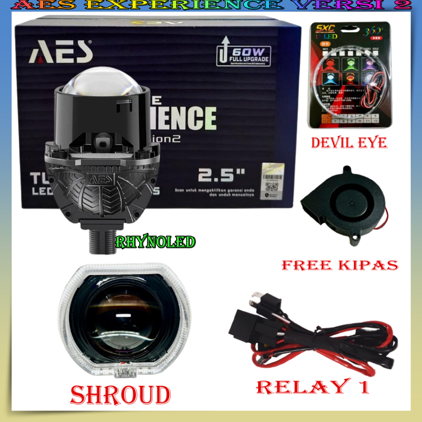 Jual PAKET MOTOR BILED TURBO SE EXPERIENCE V2 2,5 INCHI VERSION 2 DOUBLE EMITTER BILASER TURBO ...