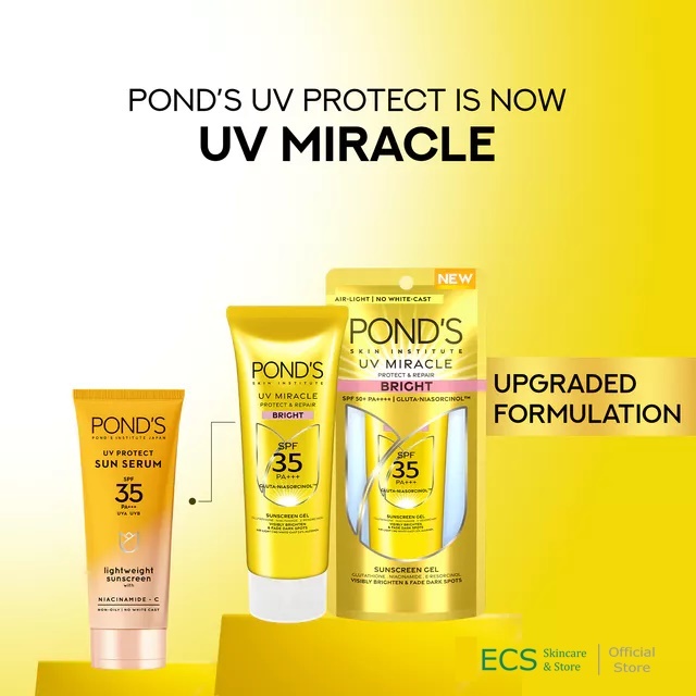Jual Ponds Sunscreen SPF50 / SPF 35 UV Protect Sun Serum PA+++ UVA UVB ...