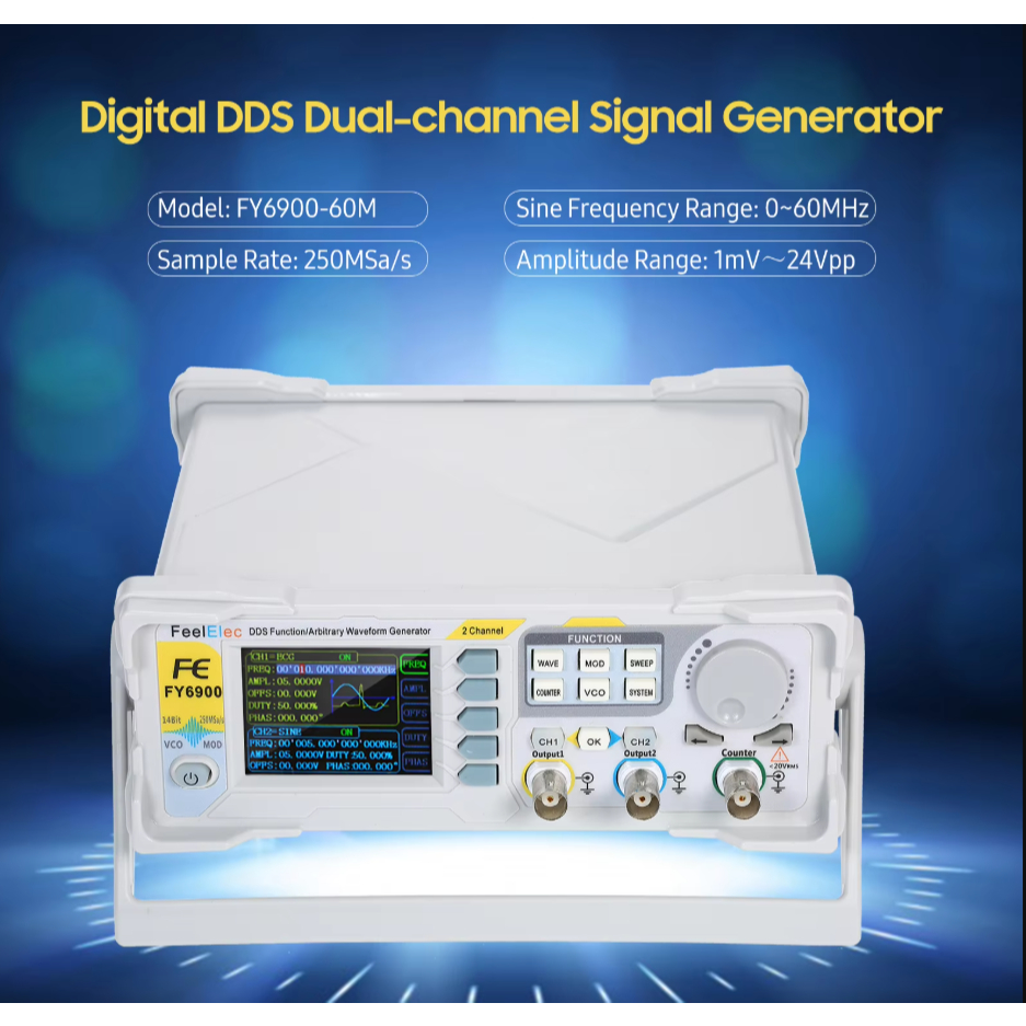 Jual Generator signal Sinyal FY6900 Dual Channel Counter Function 60MHz ...