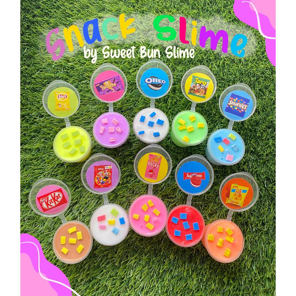 Jual Paket Snack Slime Mini 25 ml (ISI 10 PCS) Mainan original | Shopee ...