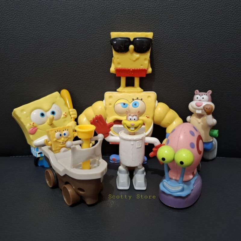 Jual (Preloved) figur Spongebob Squarepants - viacom, KFC, nestle, dll ...