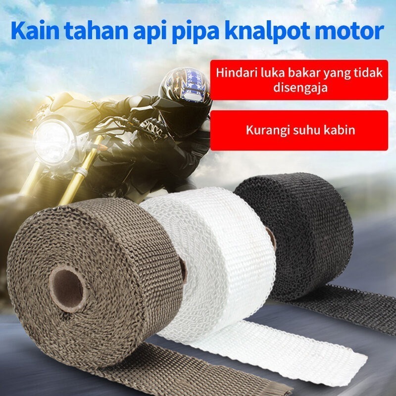 Jual Lakban Peredam Panas Knalpot Motor Mobil Exhaust Wrap Original ...