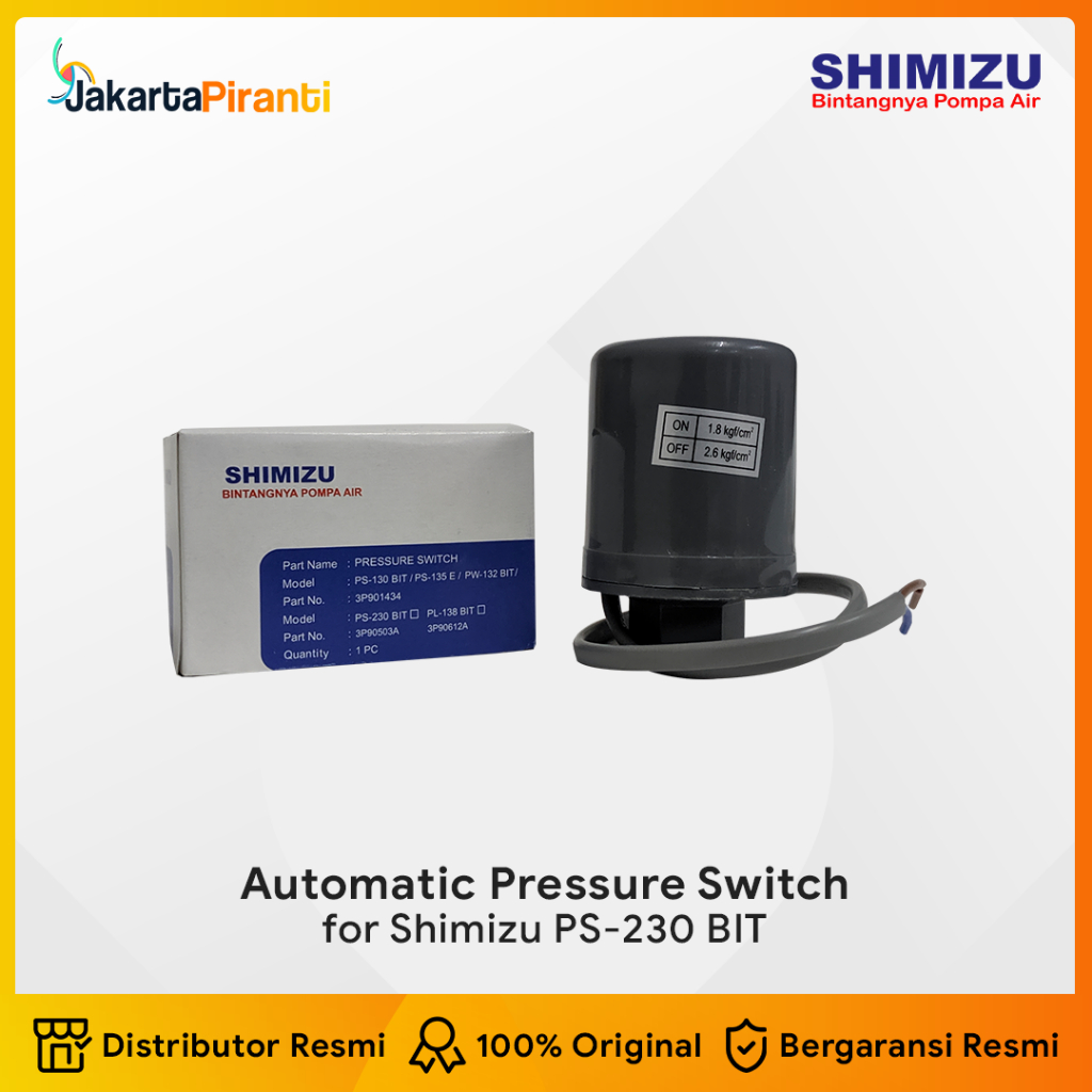 Jual Otomatis Pompa Air Shimizu PS 230 BIT / Pressure Switch Asli Original | Otomatis Pompa ...