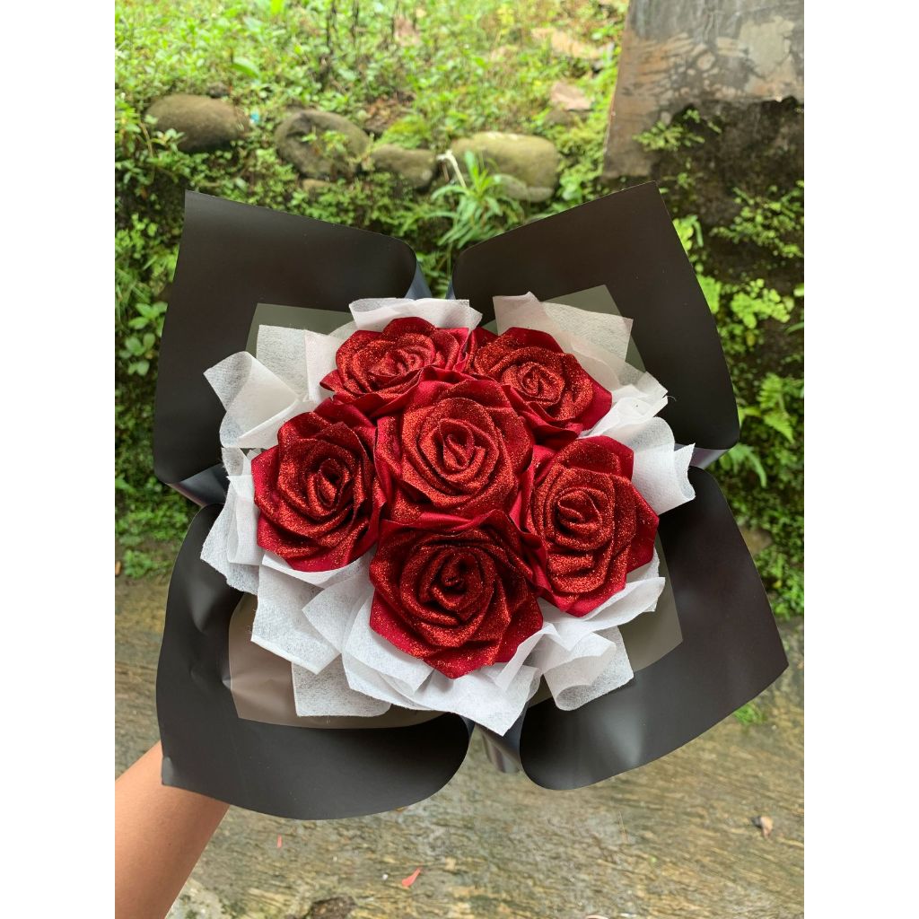 Jual bucket bunga satin 6 tangkai (wajib co dus) | Shopee Indonesia