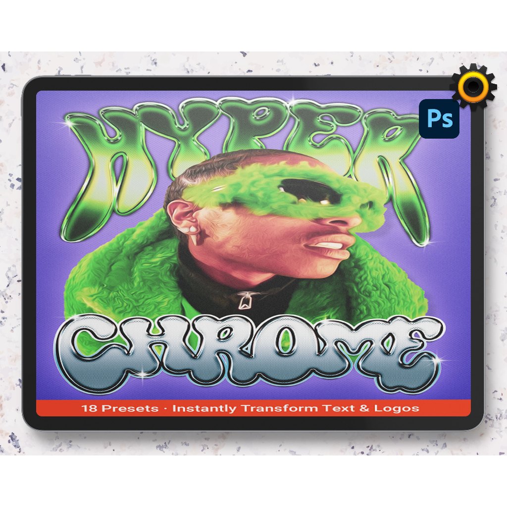 Jual Photoshop Style - Hyper Chrome Text Styles Pack Vol. 1 | Shopee ...