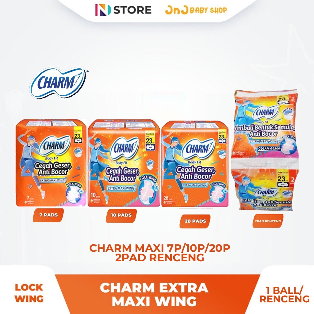 Jual Charm Extra Maxi Wings Isi 7/10/28 Pads (1 Pcs/Pack) | Shopee ...