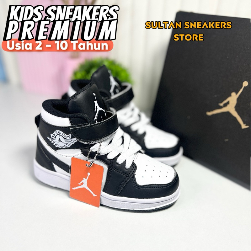 Jual sneakers sepatu JORDAN anak usia 2-9 tahun warna navy putih merah ...