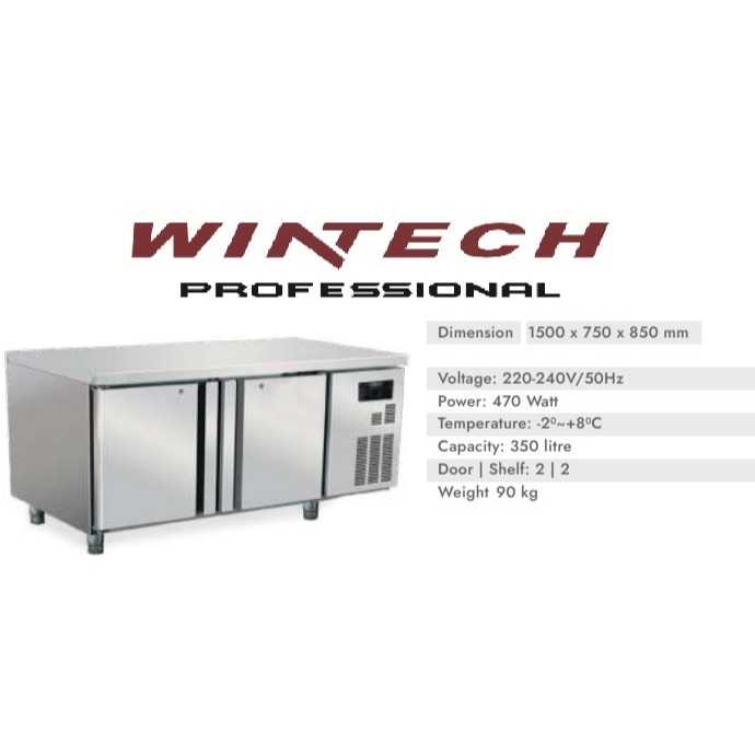 Jual WINTECH WTHI-XCC-150-2D SS Kitchen Refrigeration Undercounter ...