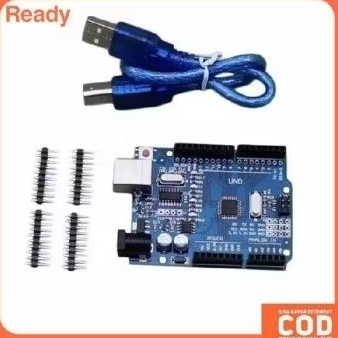 Jual ARDUINO UNO R3 SMD MEGA328P COMPATIBLE ARDUINO UNO R3 + USB CABLE | Shopee Indonesia