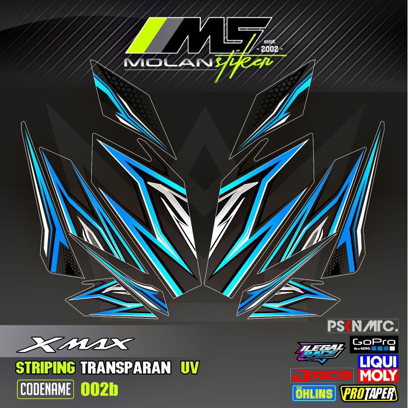 Jual Decal Sticker Striping Variasi Transparan Uv Xmax Old Yamaha Xmax ...