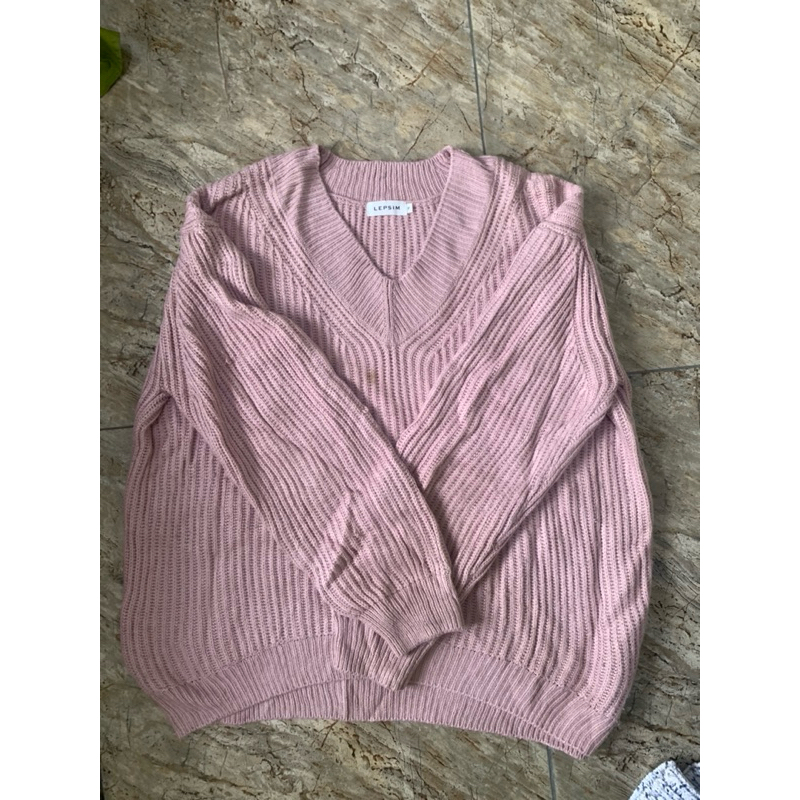 Jual thrift sweater dusty pink | Shopee Indonesia