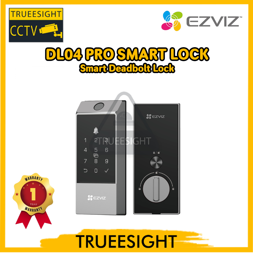 Jual Ezviz DL04 Pro Smart Deadbolt Lock dengan sidik jari | Shopee Indonesia