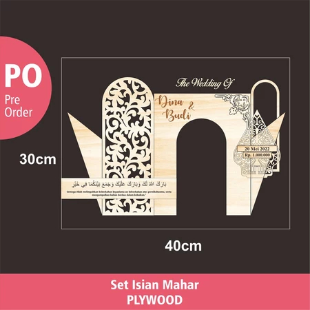 Jual SET ISIAN MAHAR Frame 30x40cm PLYWOOD Rustic | Shopee Indonesia