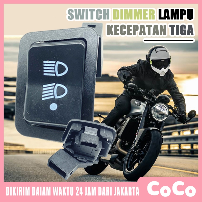 Jual 3 Mode On Off Dim Jauh Tombol Saklar Dimmer Lampu Motor Kotak ...