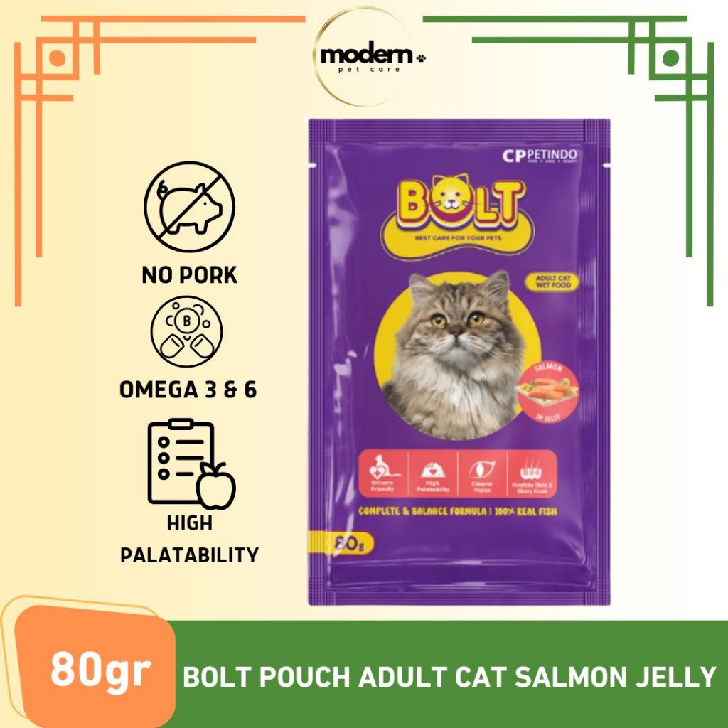 Jual Bolt Adult Cat Salmon Jelly Pouch 80gr | Shopee Indonesia