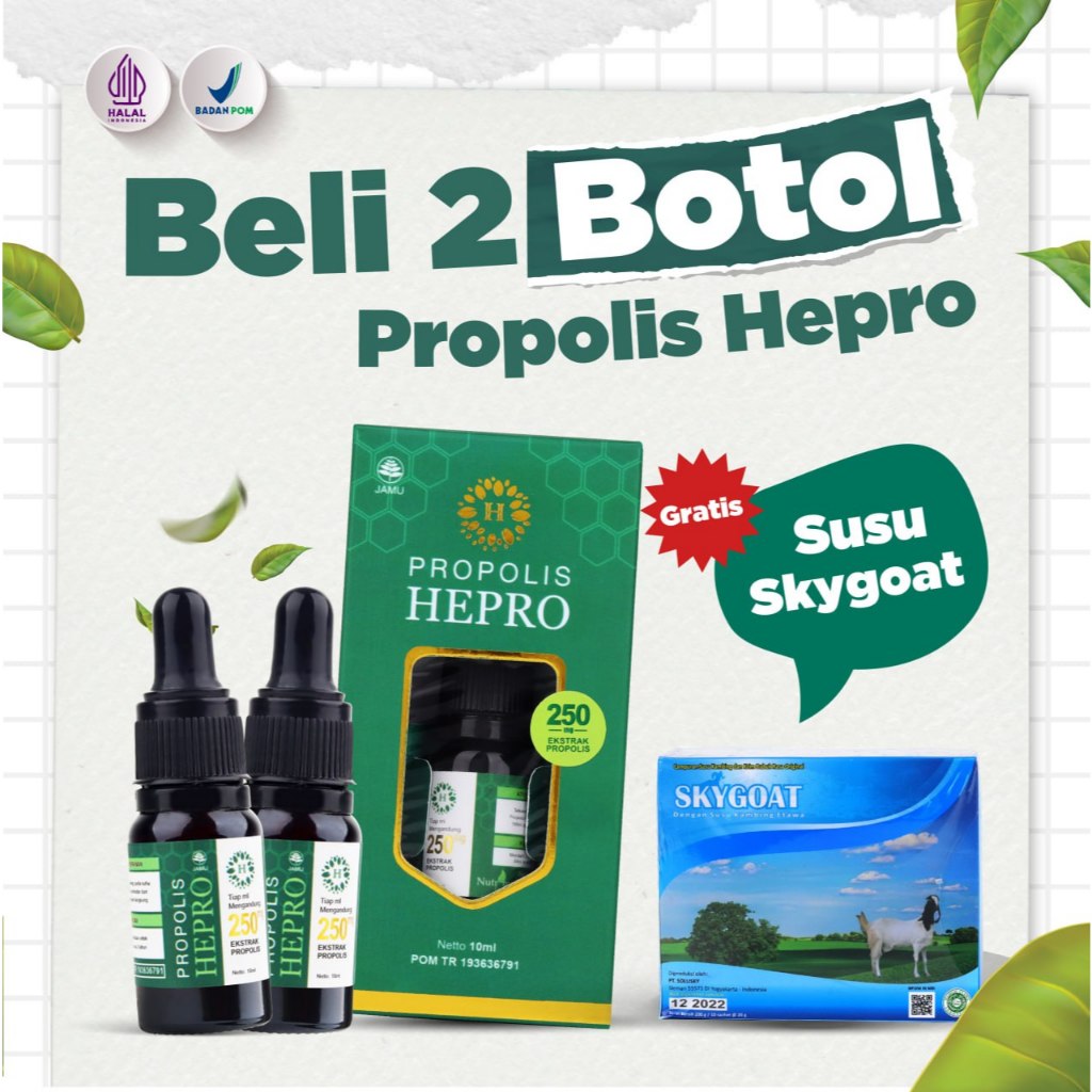 Jual Propolis Hepro 2 Botol Gratis Susu Skygoat Mengobati TBC dan ...