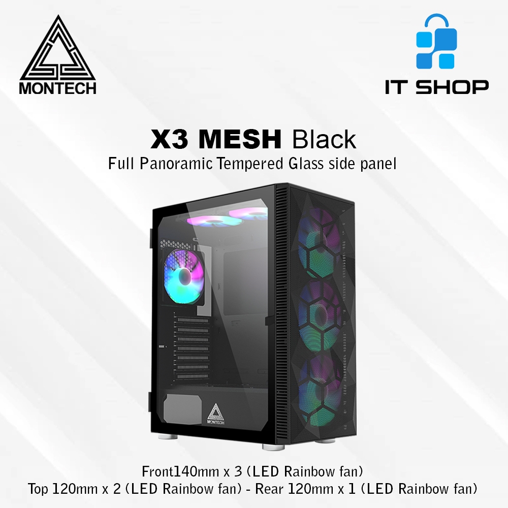 Jual Montech Casing X3 MESH Black | Shopee Indonesia