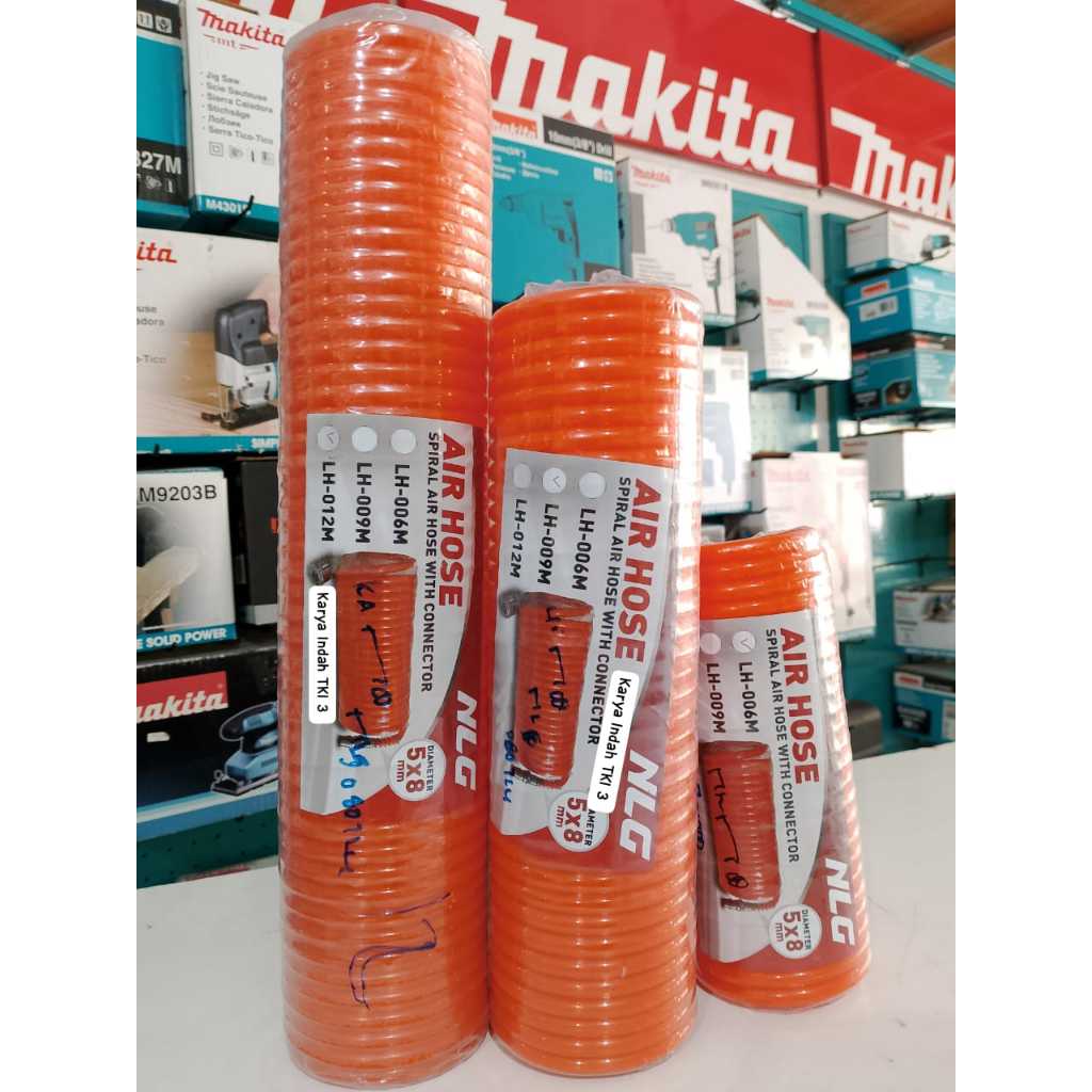 Jual Selang Recoil NLG Flexible Air Hose With Connector 6 M 9 M 12 M ...