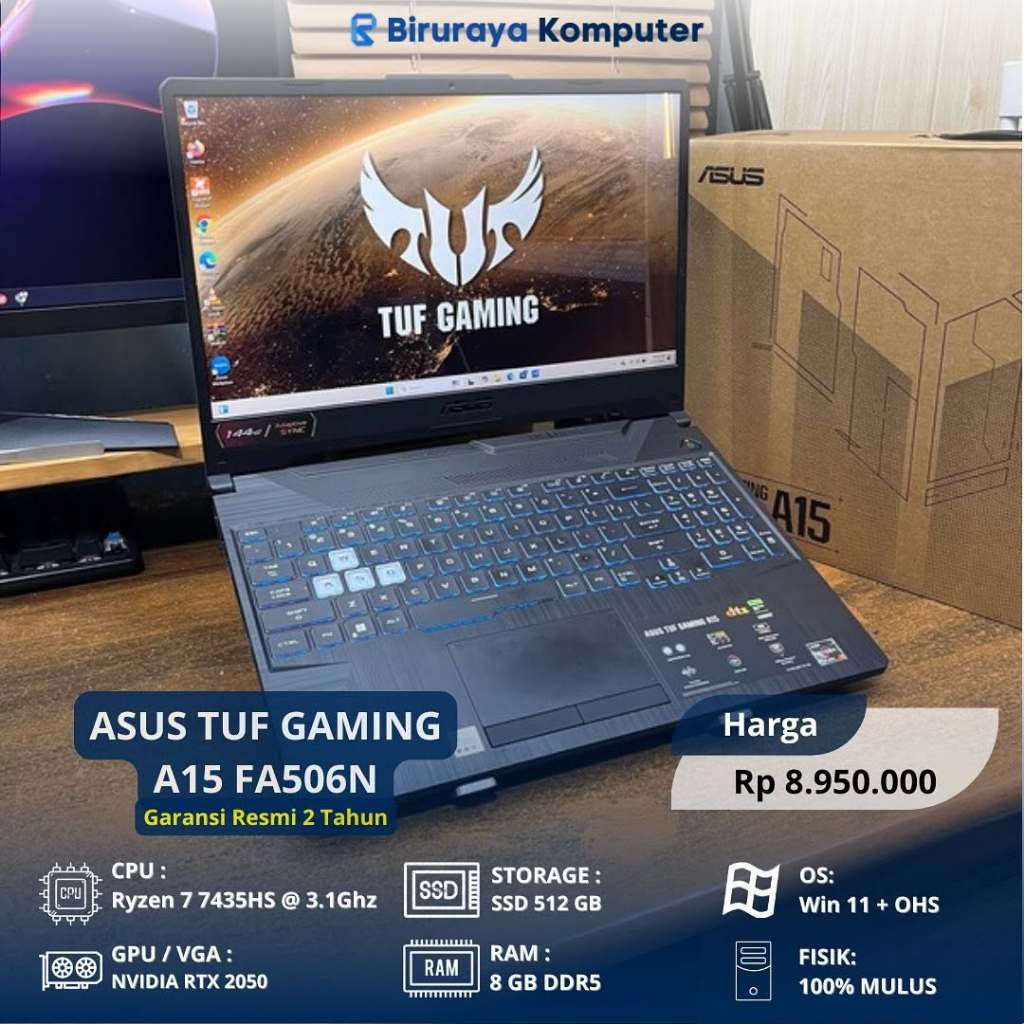 Jual Asus Tuf Gaming A15 FA506N RAM 8GB SSD 512GB M.2 NVME | Shopee ...