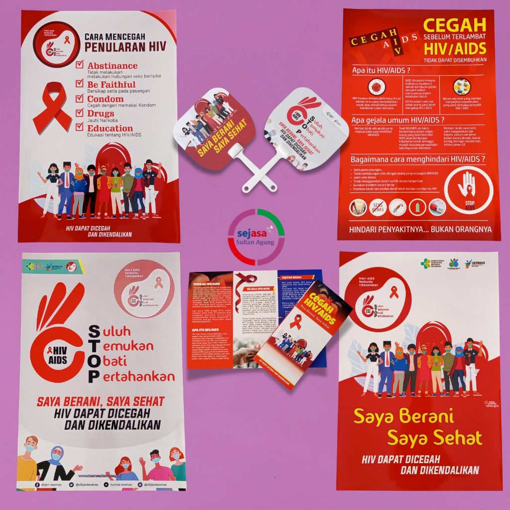 Jual Harga Terbaik Kipas Souvenir HIV | Leaflet Brosur HIV AIDS | Poster Kesehatan | Shopee ...
