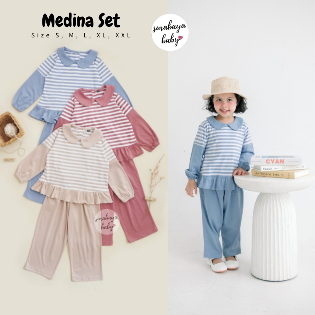 Jual MEDINA SET/ SETELAN ANAK PEREMPUAN SURABAYABABY | Shopee Indonesia
