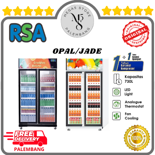 Jual Showcase Cooler 2 Pintu RSA OPAL /JADE Lemari Display Cooler RSA ...