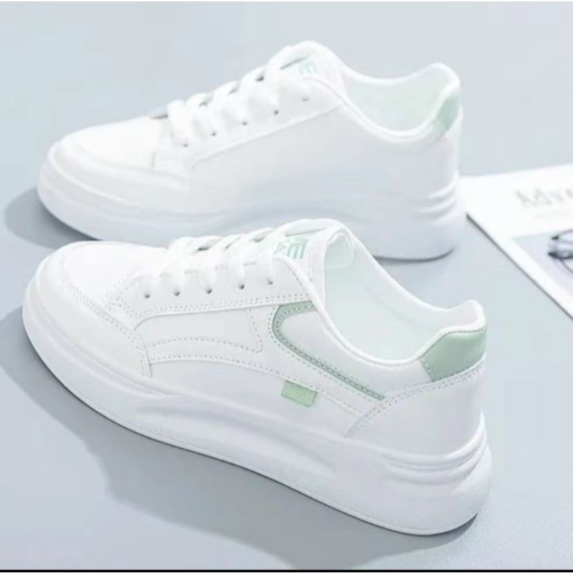 Jual sepatu wanita trendi terbaru kekinian/sepatu kasual kets putih ...