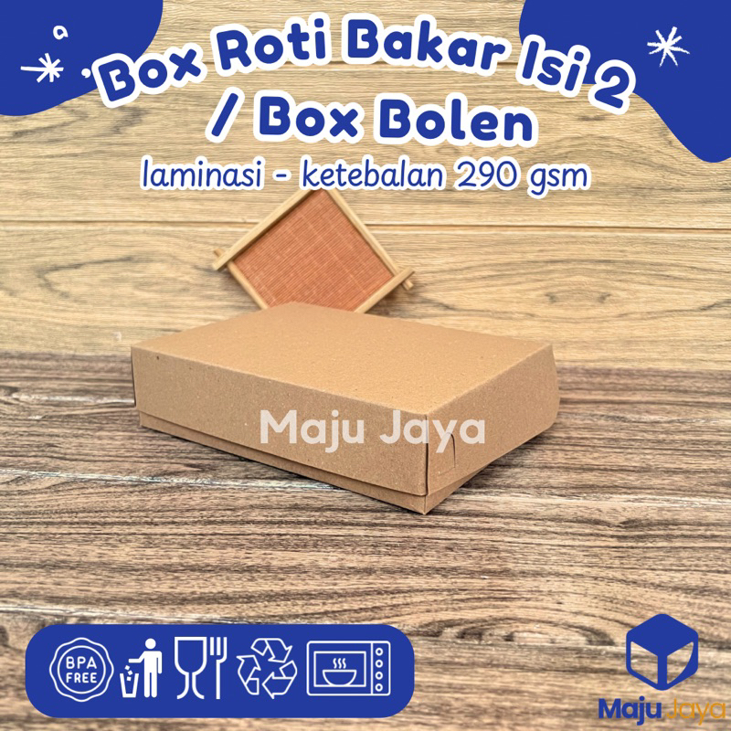Jual Maju Jaya - Box Bolen Kraft Laminasi Ketebalan 290 gsm 20x15x5 cm ...