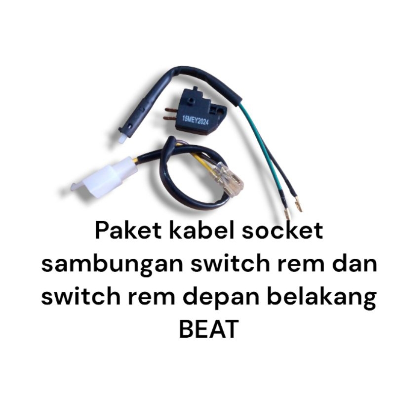 Jual paket kabel socket sambungan switch rem dan switch rem depan ...