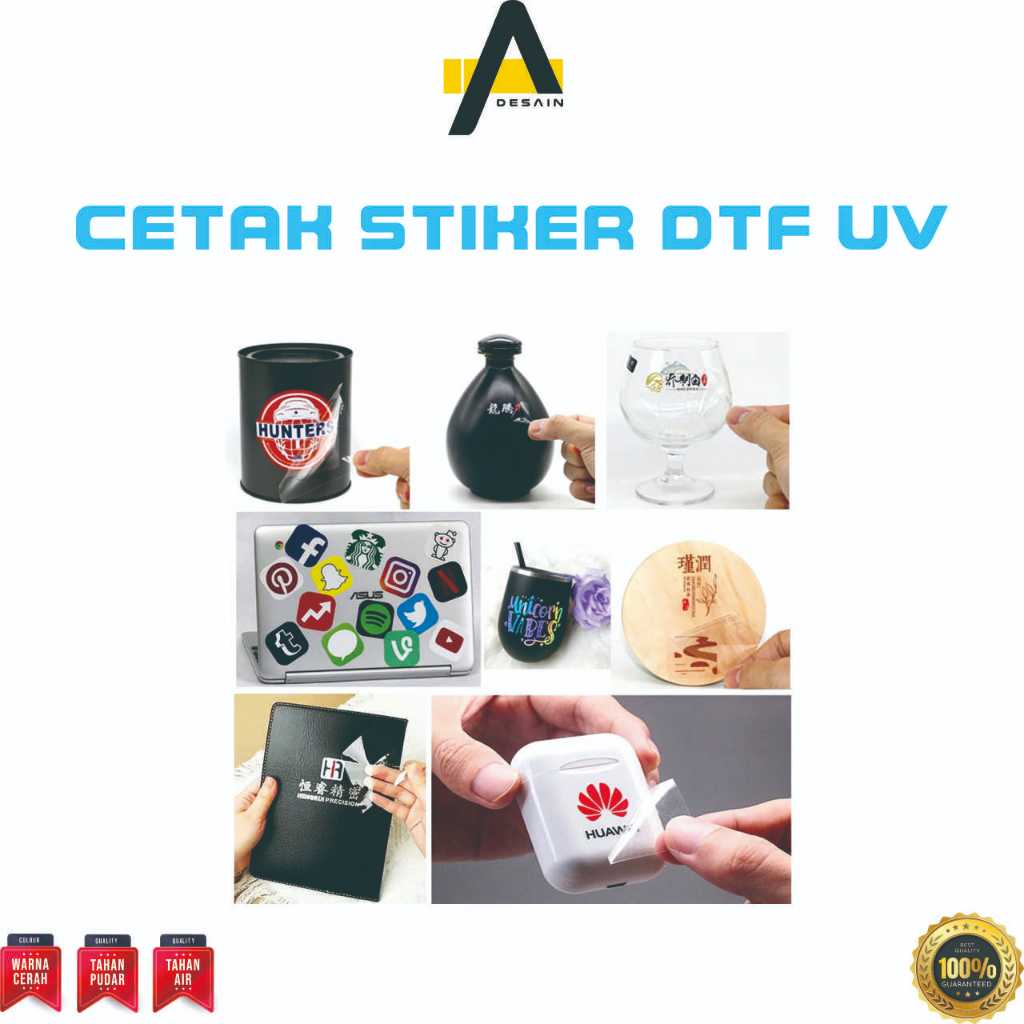 Jual Cetak Print Cutting Sticker UV DTF Custom Timbul Souvenir Kaca Mug ...