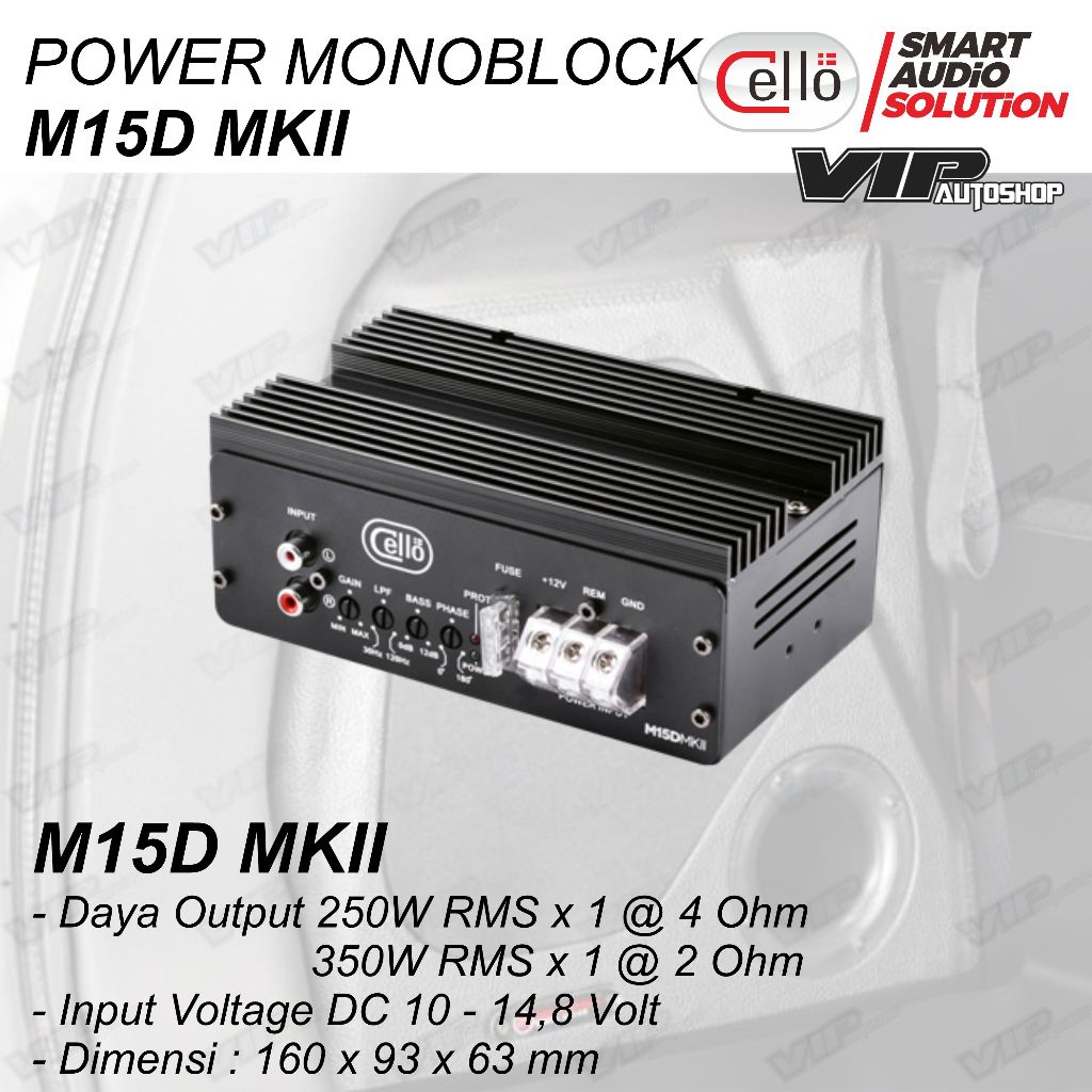 Jual CELLO M15DMKII power amplifier monoblock class D untuk subwoofer 6 ...