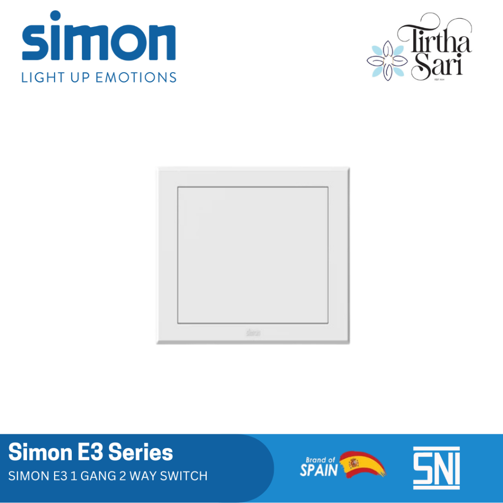 Jual SIMON E3 Saklar 1 Gang 2 Way Swich White | Shopee Indonesia