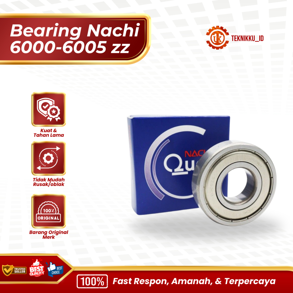 Jual Bearing Nachi 6000 ZZ- 6005 ZZ (TUTUP BESI) 100% Original | Shopee Indonesia