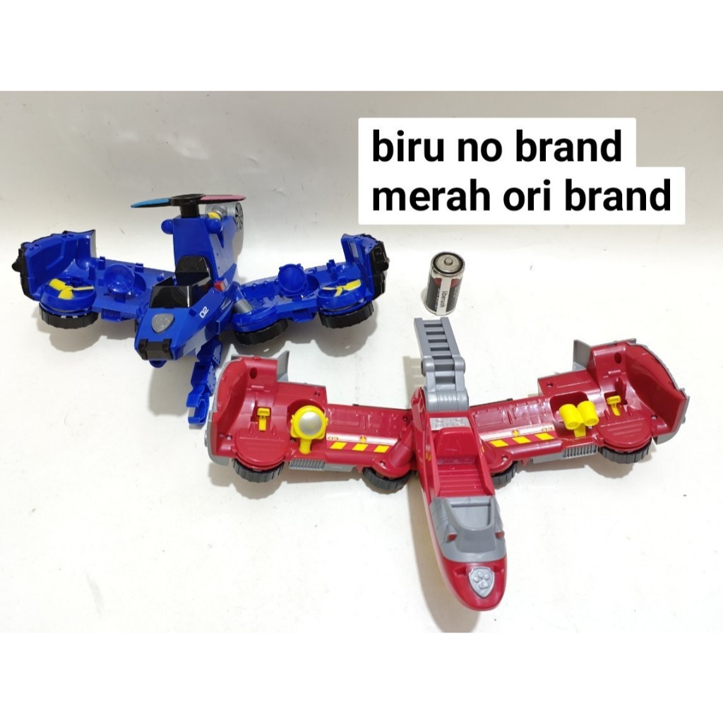 Jual Set sml paw patrol marshall flip fly chase vehicle transform ...