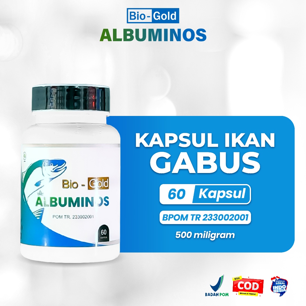 Jual Bio Gold Albuminos ORIGINAL Kapsul Ekstrak Ikan Gabus Albumin ...