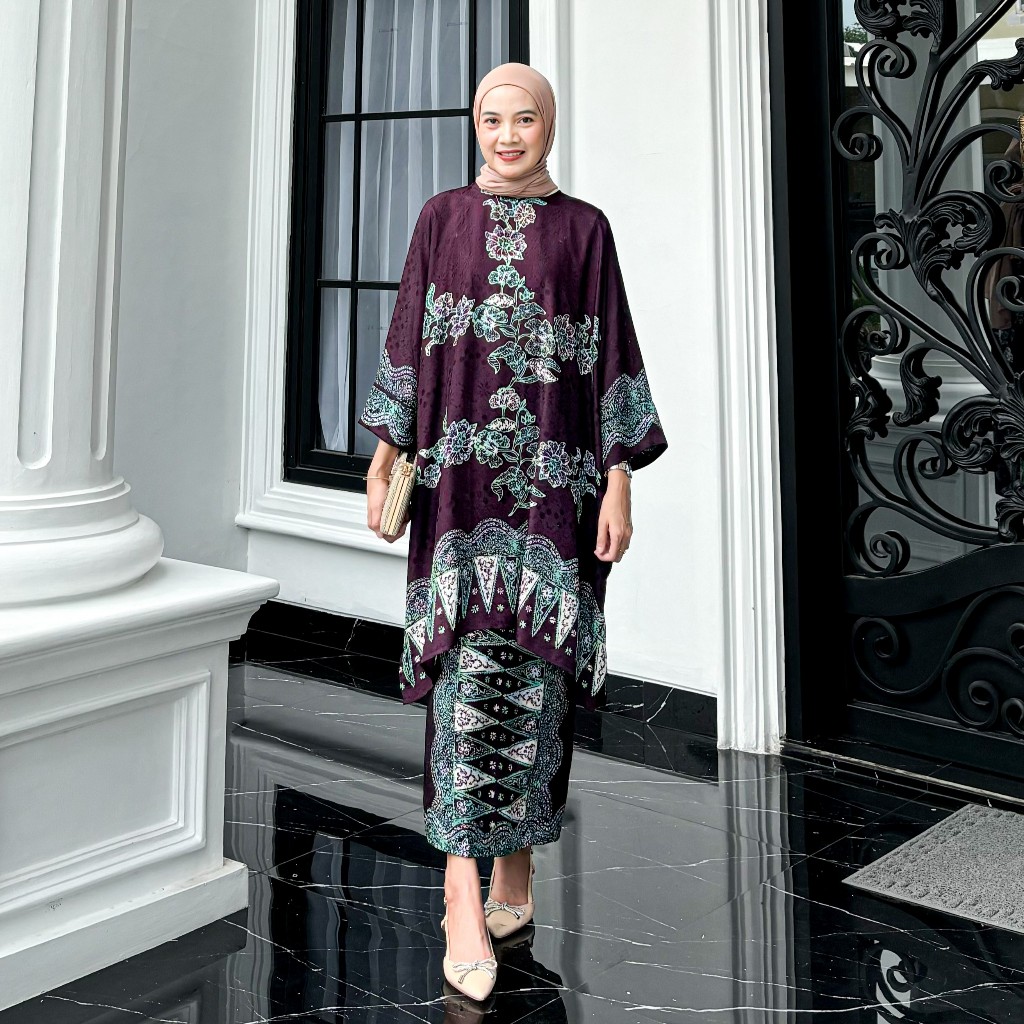 Jual LILY Set Blouse dan Rok Batik Modern Viscose Baju Kurung Raya ...