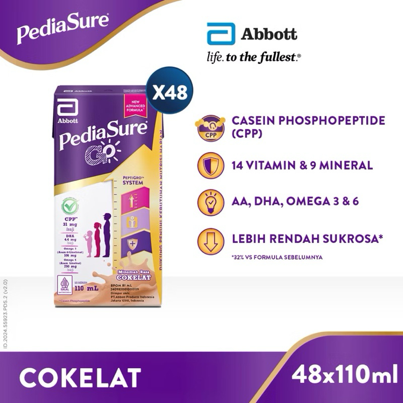 Jual PediaSure Go Cokelat (1-10th) - Nutrisi UHT - 48x110ml | Shopee Indonesia