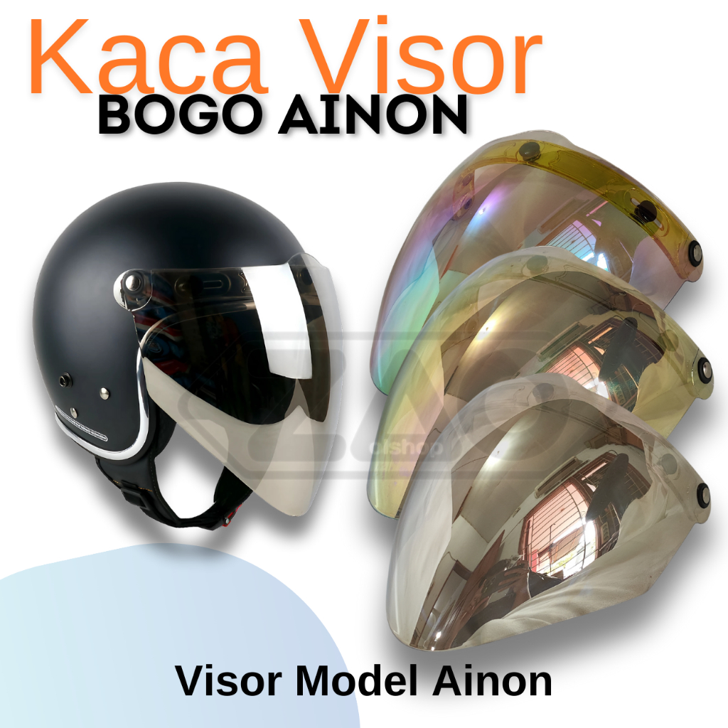 Jual Kaca Helm Visor Bogo Ainon Model Flat Tampil Beda Dengan Kaca ...