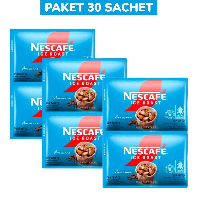 Jual Nescafe Ice Roast Americano Kopi Instan 2g X 30 Saset | Shopee ...